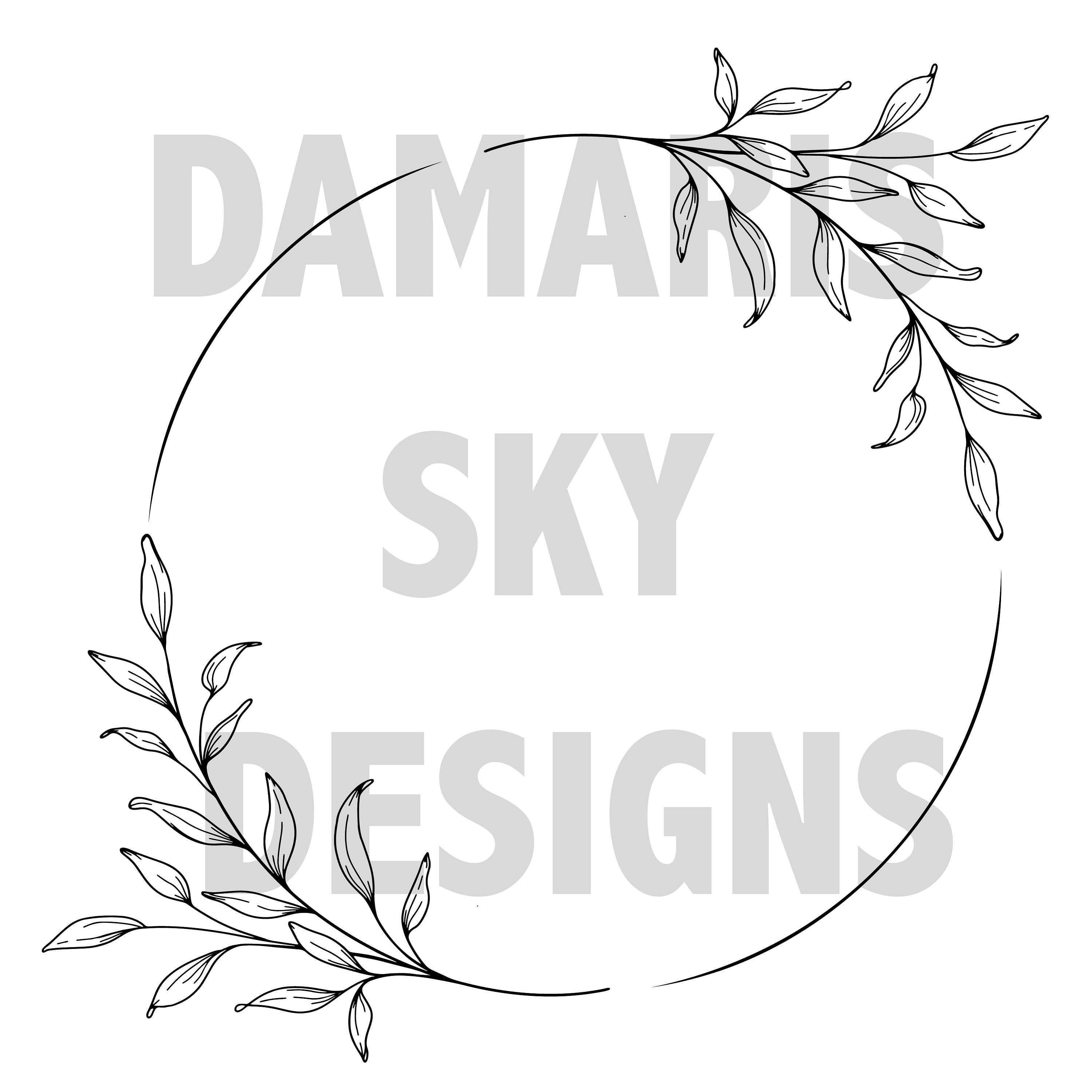 SVG Bundle | Greenery Wreath III | Hand-drawn Line Art - Etsy