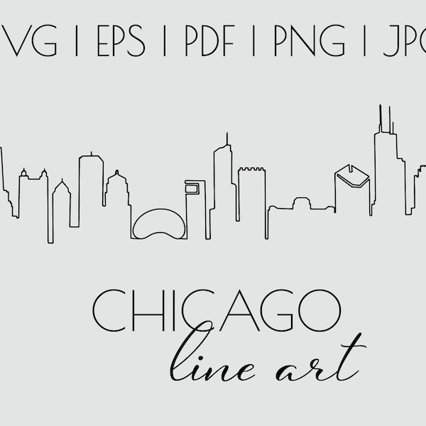 Chicago Skyline - Etsy