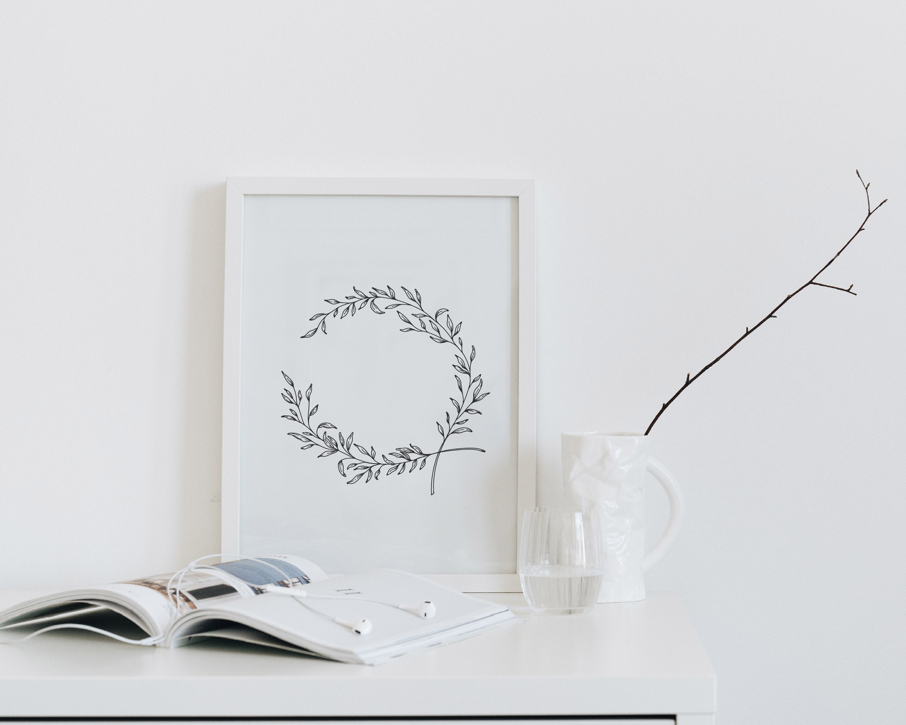 SVG Bundle | Laurel Wreath | Hand-drawn Line Art - Etsy