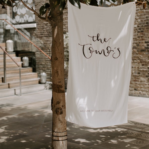 Fabric Wedding Sign - Etsy