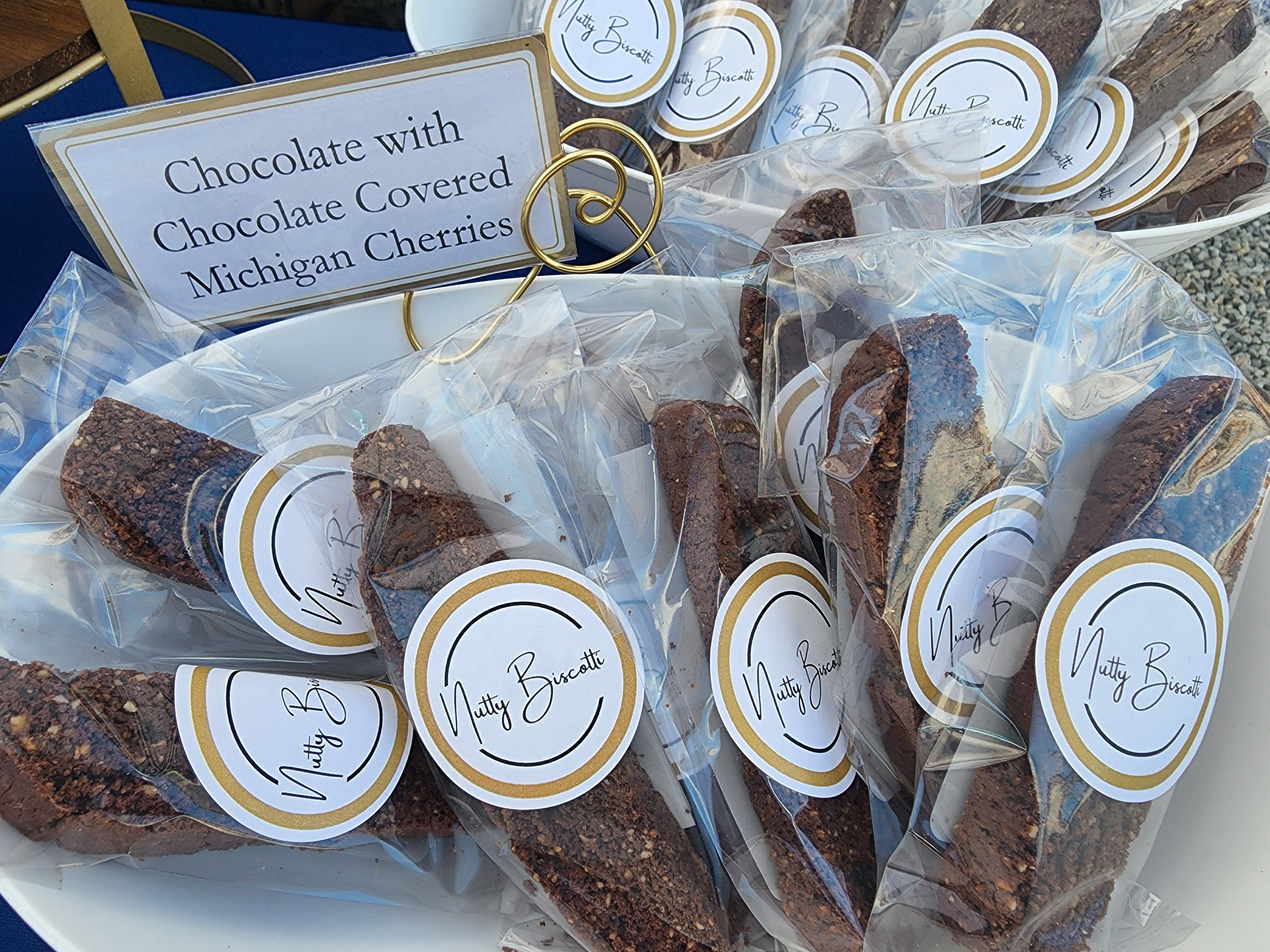 Nutty Biscotti Favors dozen Items. for Bridal Shower or Wedding Favors ...