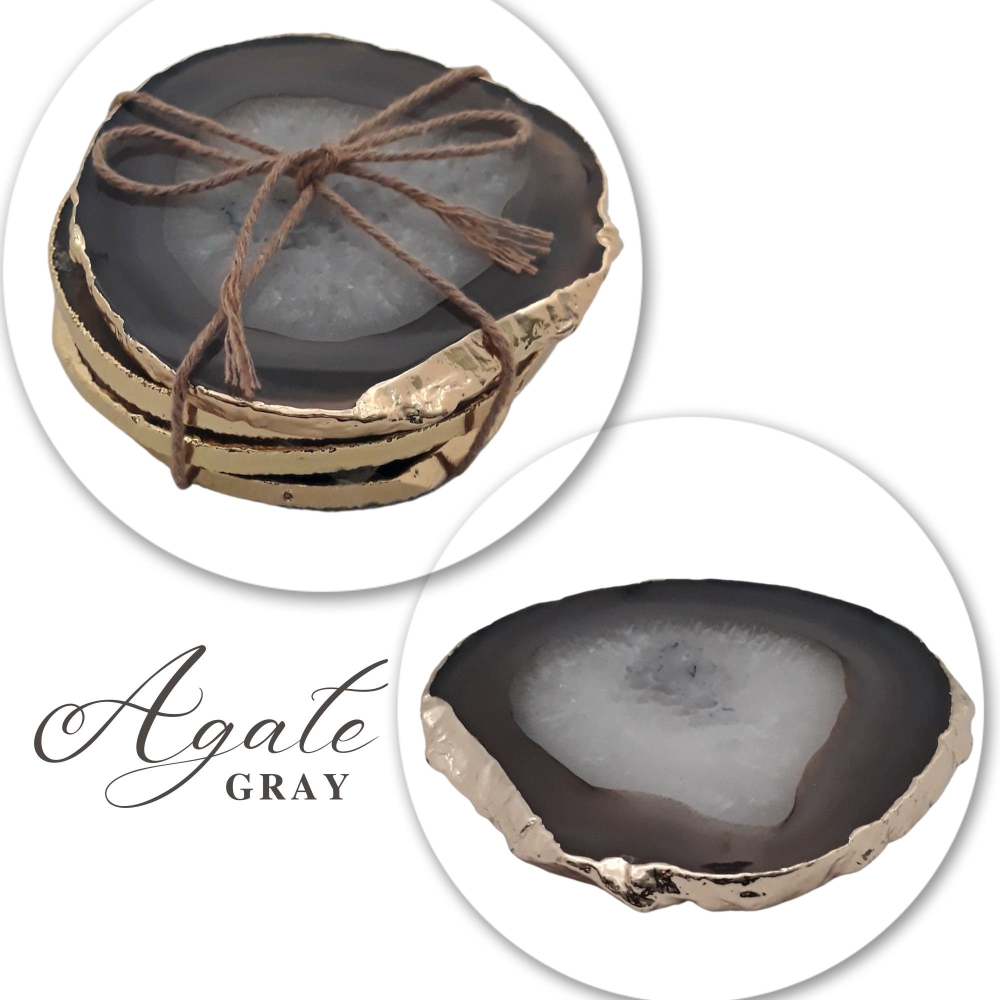 2pcs 4pcs Gift Package Natural Blue Agate and Gray Agate - Etsy