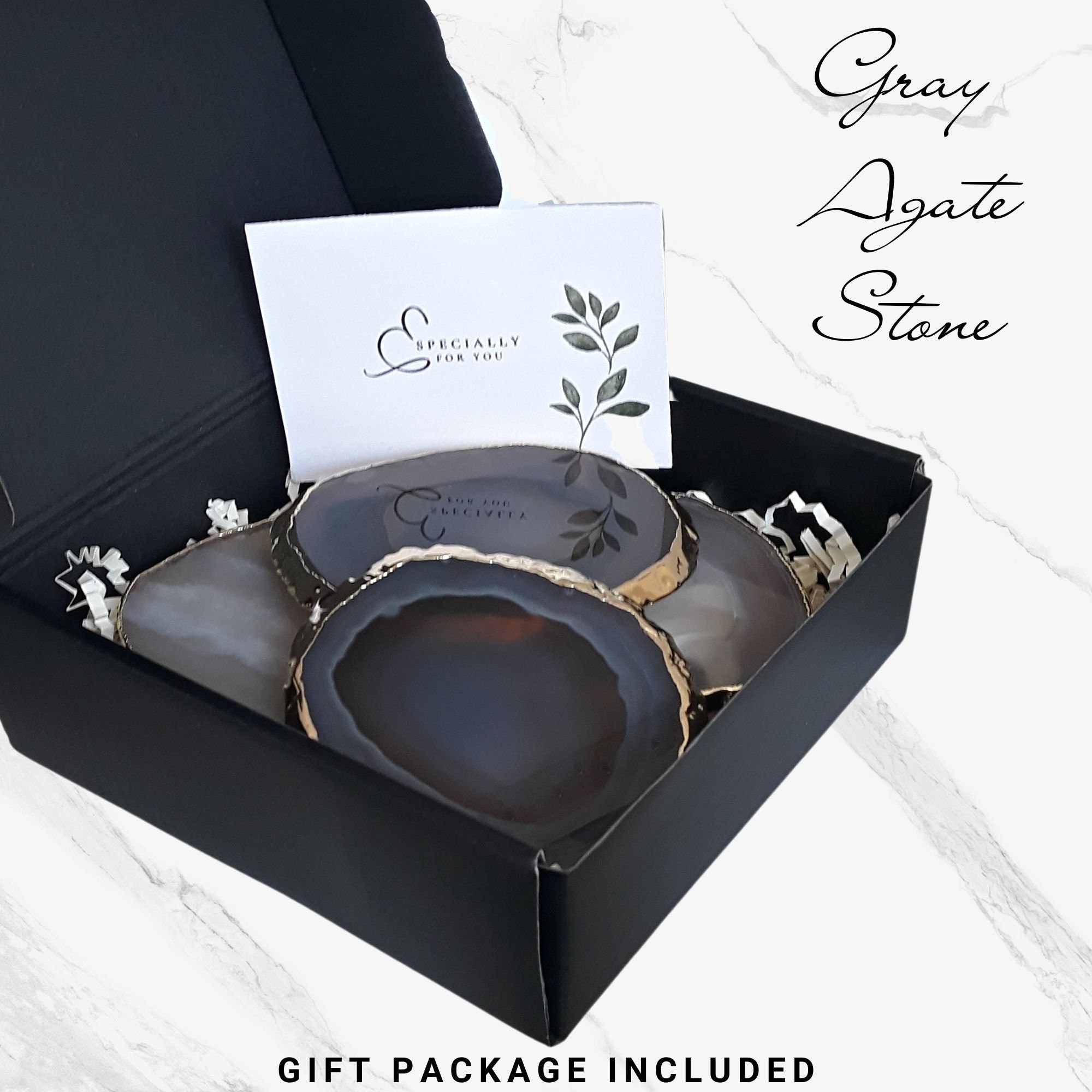 2pcs 4pcs Gift Package Natural Blue Agate and Gray Agate - Etsy