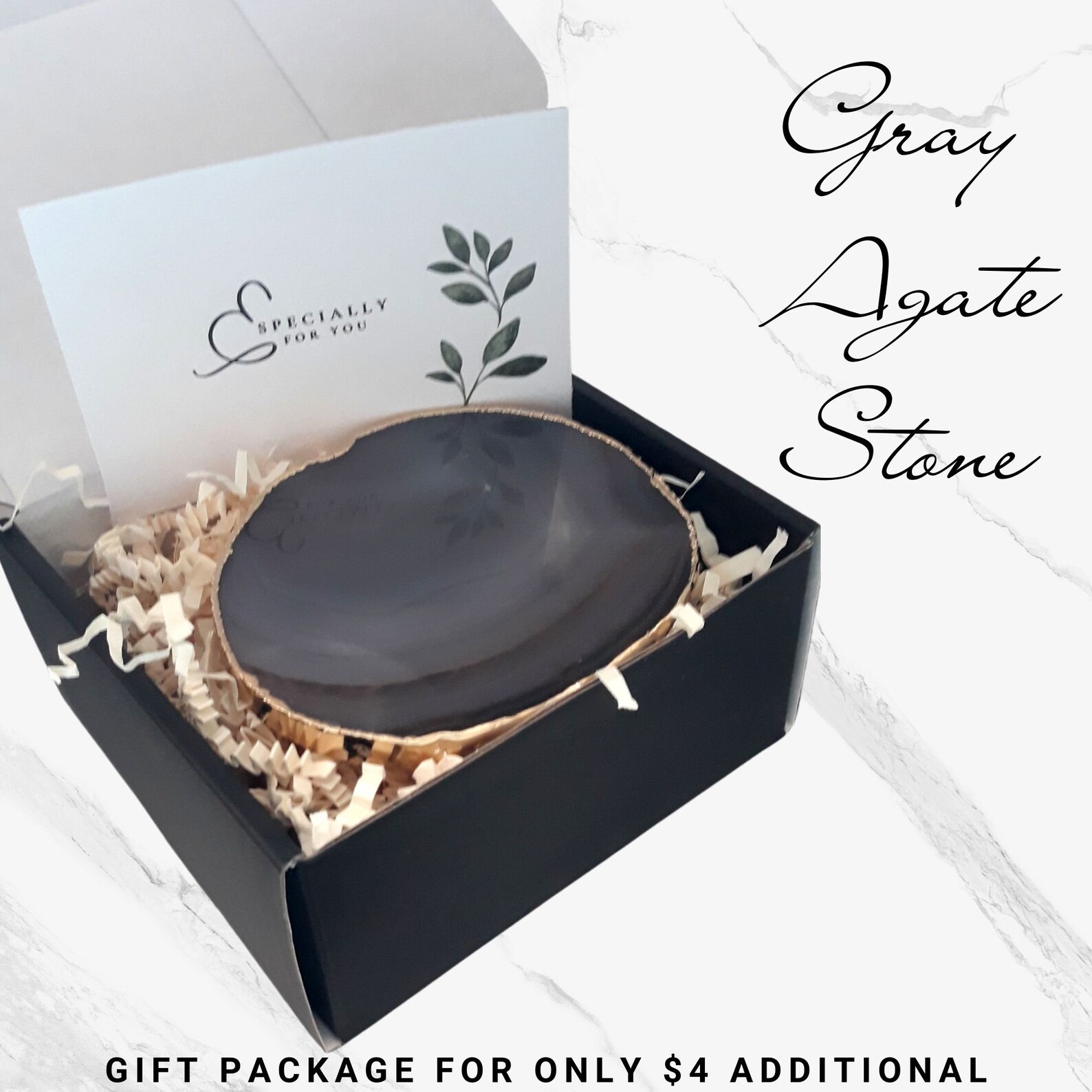 2pcs 4pcs Gift Package Natural Blue Agate and Gray Agate - Etsy