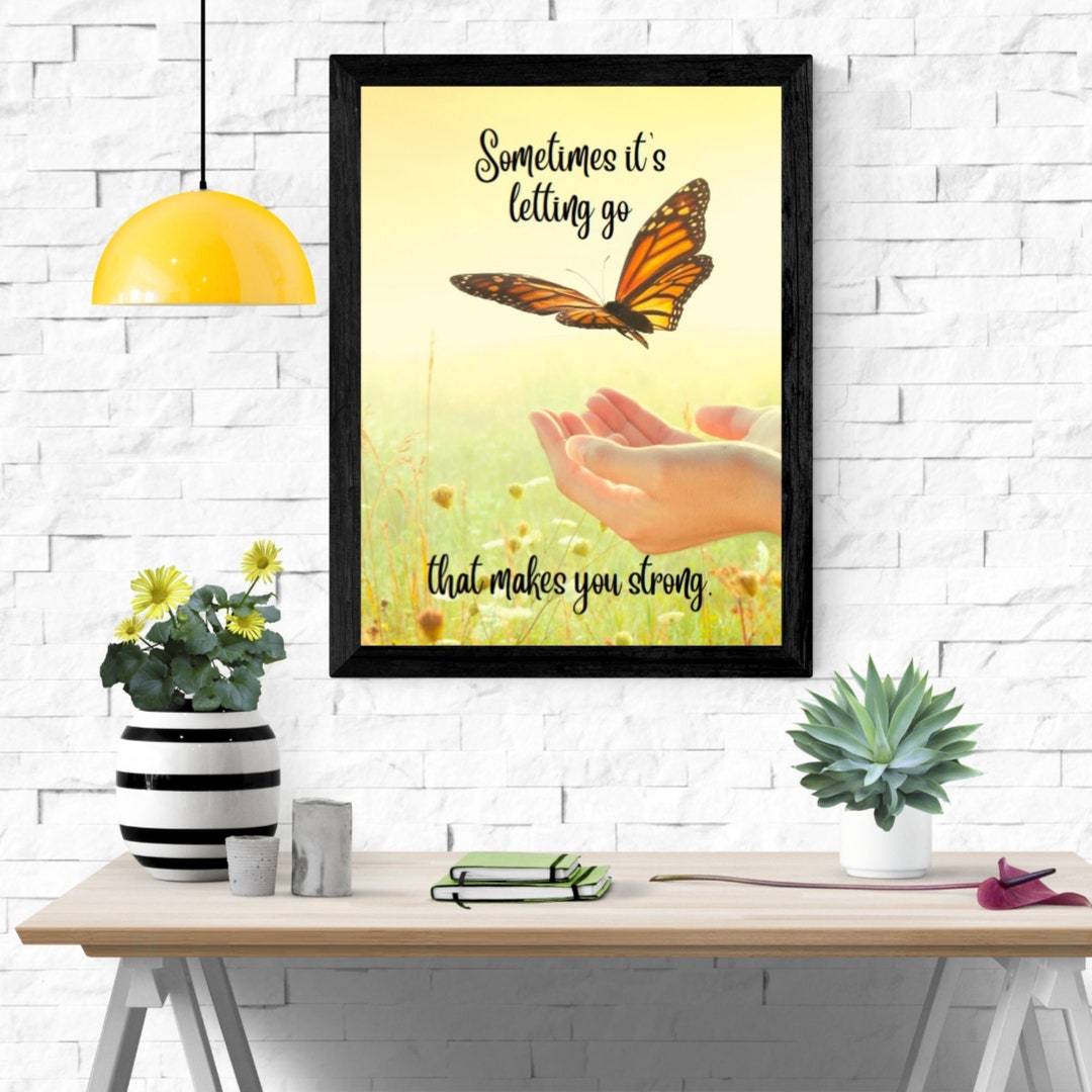 Sometimes It's Letting Go Wall Art Therapy Office Mental Health ...