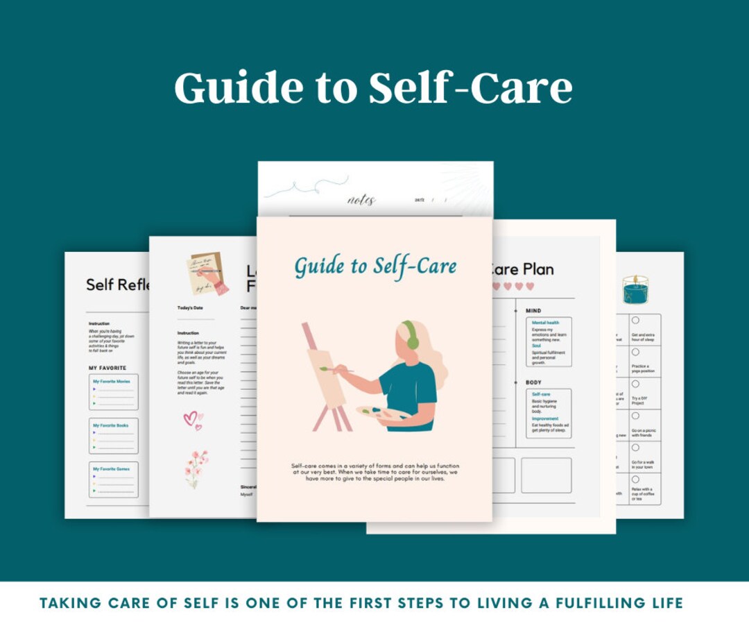 Guide to Self-care Wellness Planner Personal Growth Self-care Journal ...
