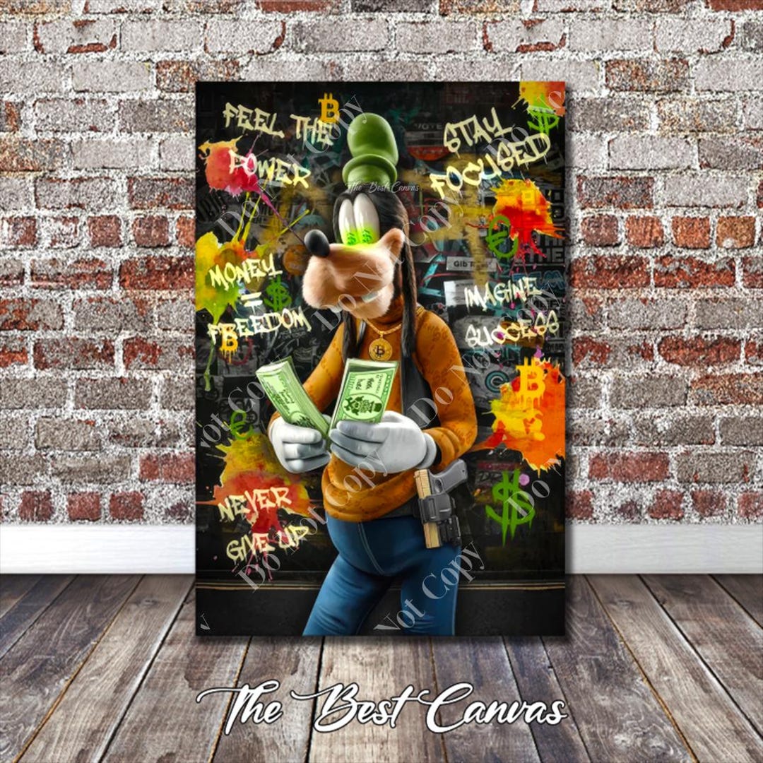 Luxury Goofy Digital Download - Wealth & Freedom Pop Art ...