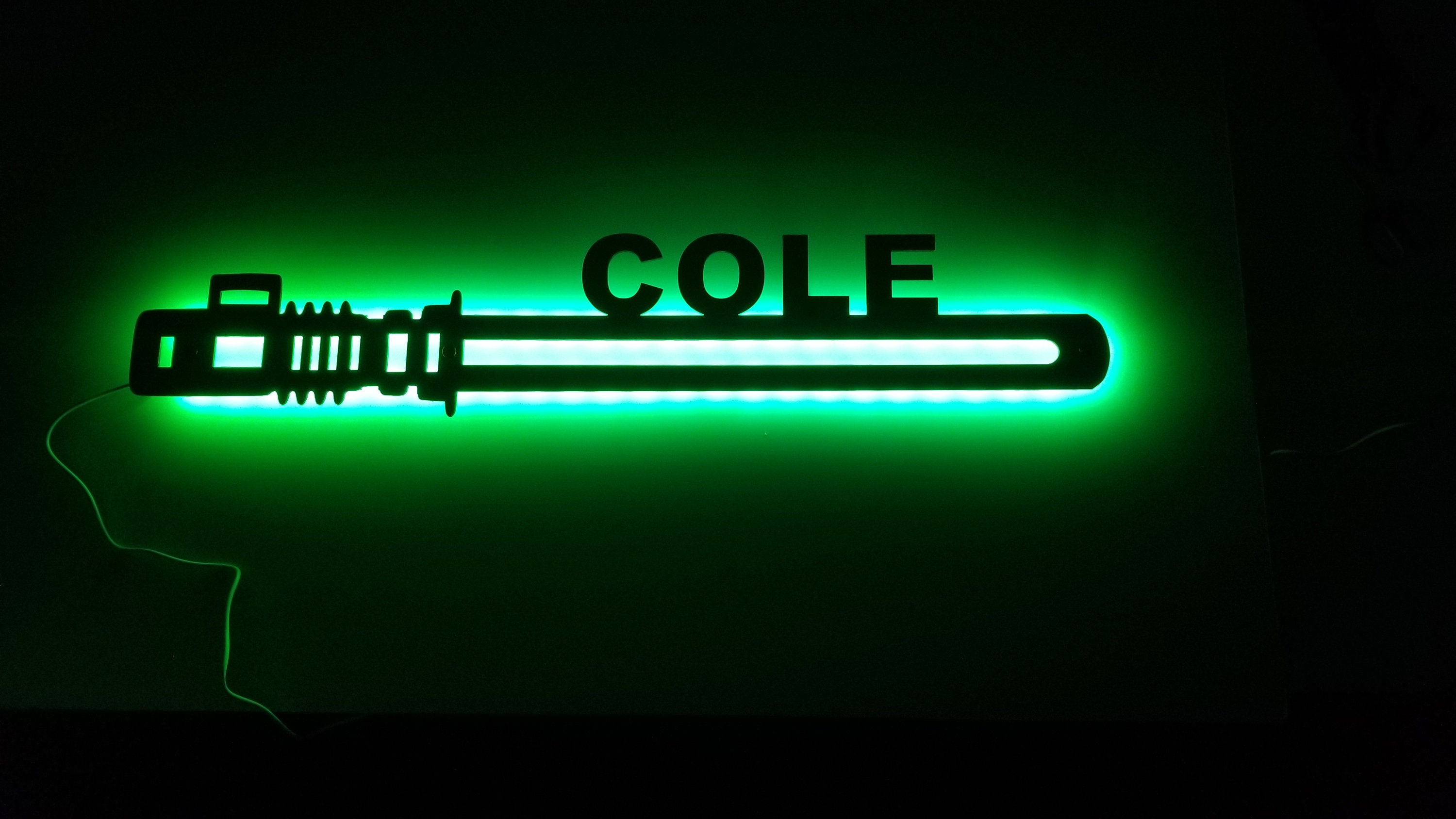 Custom Star Wars Lightsaber Sign, Wall Art With RGB Lights-star Wars ...