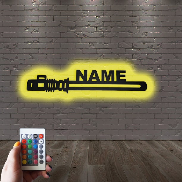 Custom Star Wars Lightsaber Sign, Wall Art With RGB Lights-star Wars ...