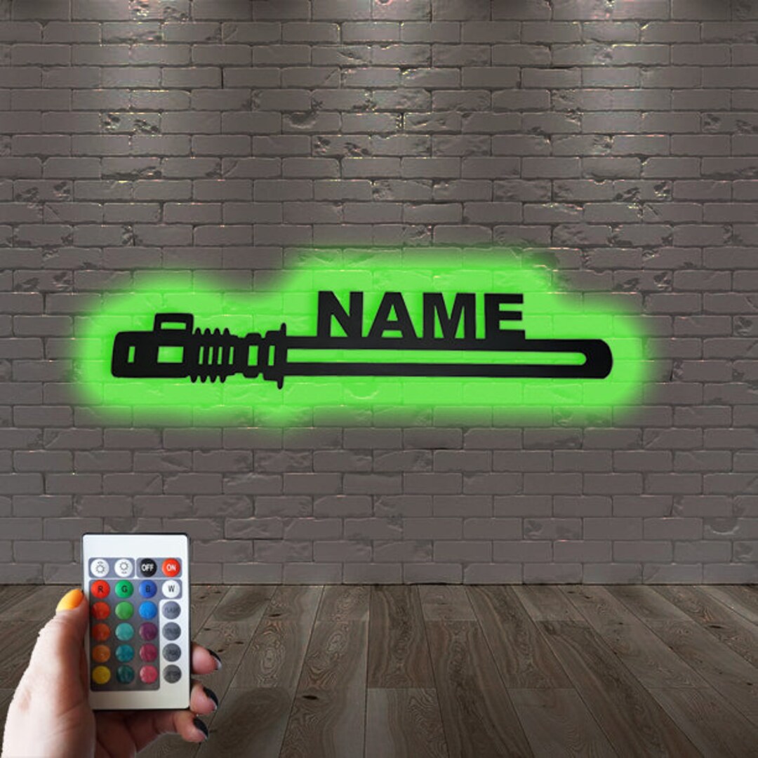 Custom Star Wars Lightsaber Sign, Wall Art With RGB Lights-star Wars ...
