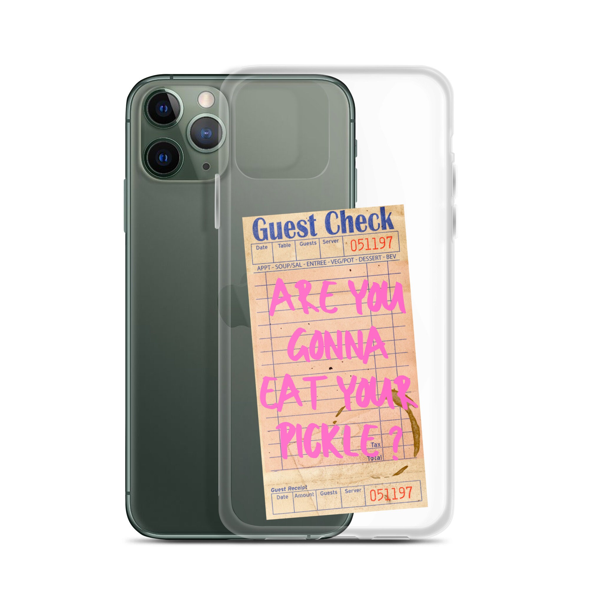 Are You Gonna Eat Your Pickle Guest Check Phone Case, Retro Guest Check ...