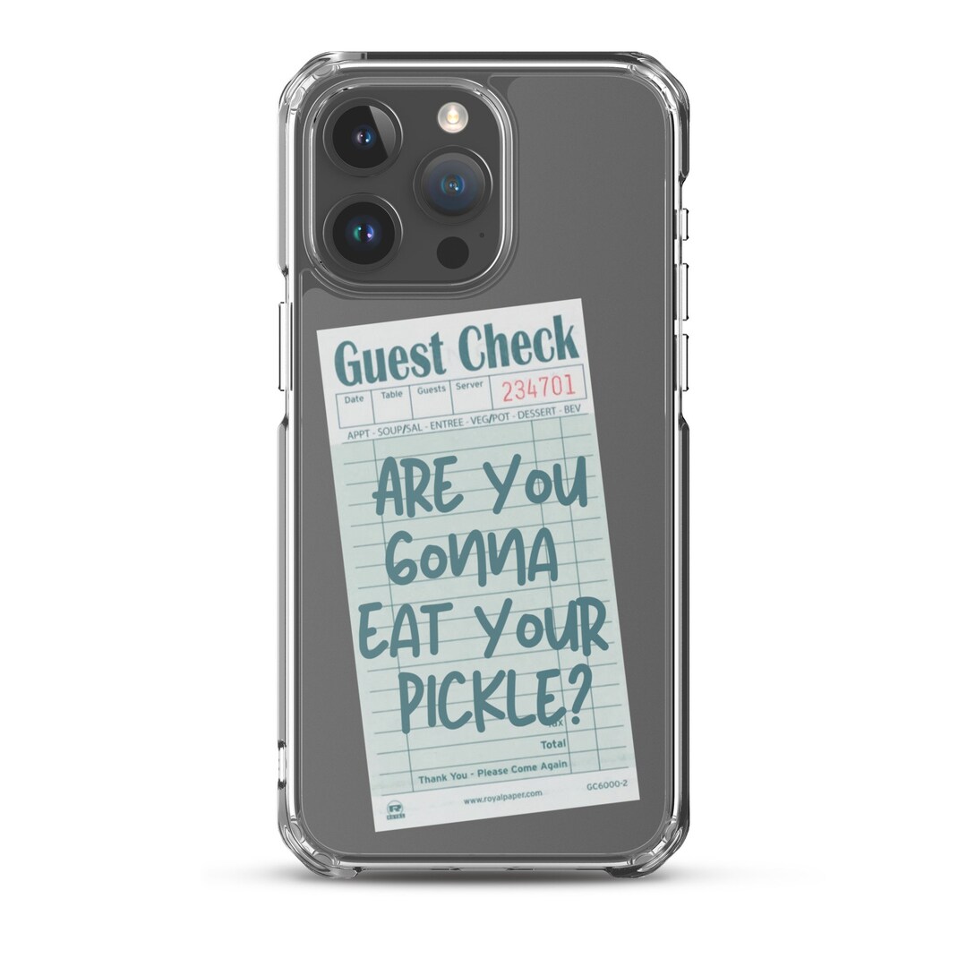 Are You Gonna Eat Your Pickle? All Green Guest Check iPhone Case ...