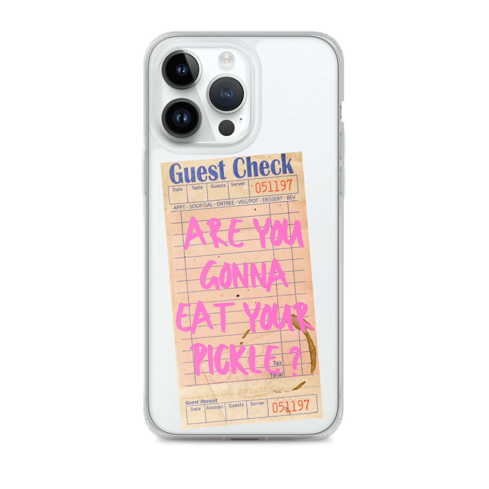 Are You Gonna Eat Your Pickle Guest Check Phone Case, Retro Guest Check ...