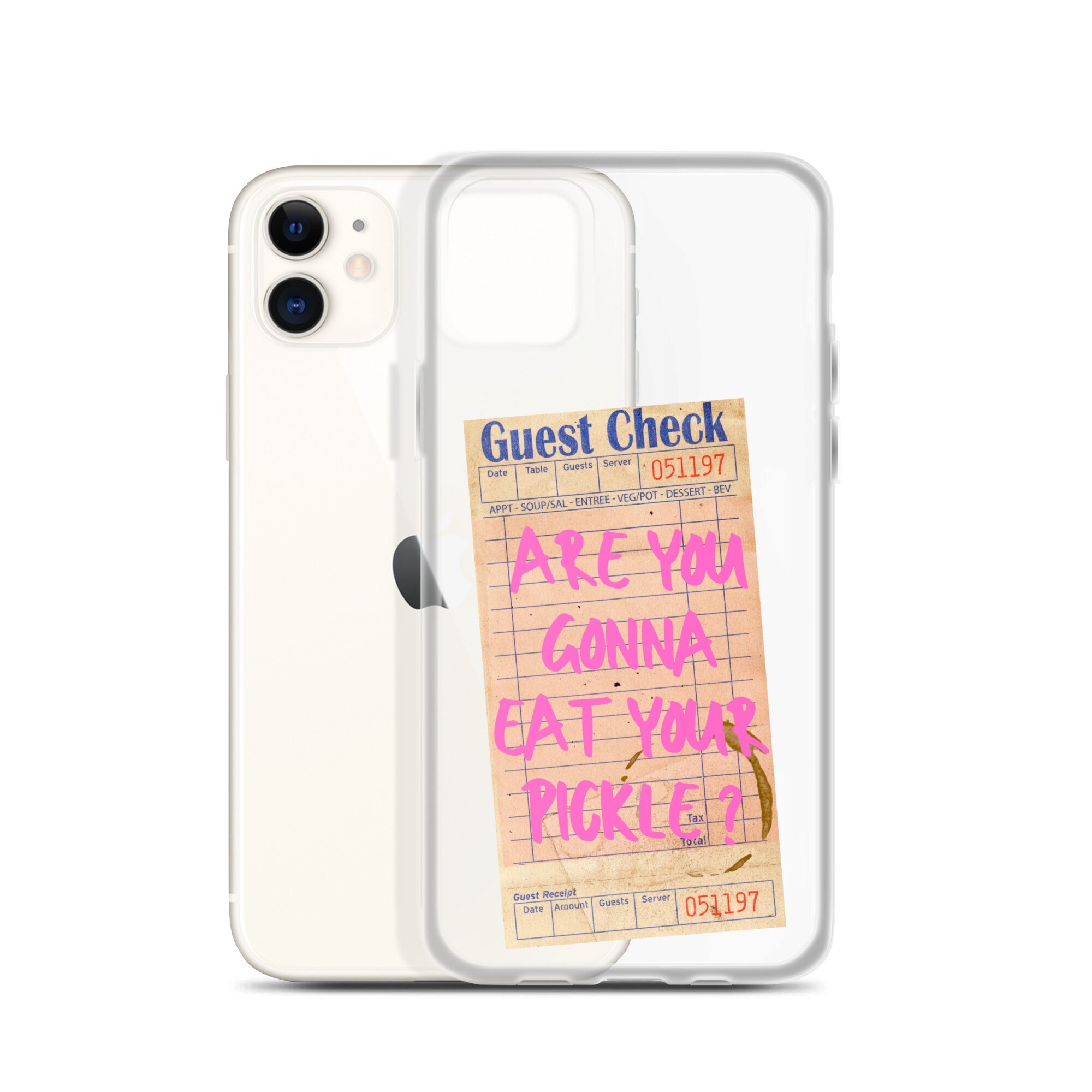 Are You Gonna Eat Your Pickle Guest Check Phone Case, Retro Guest Check ...