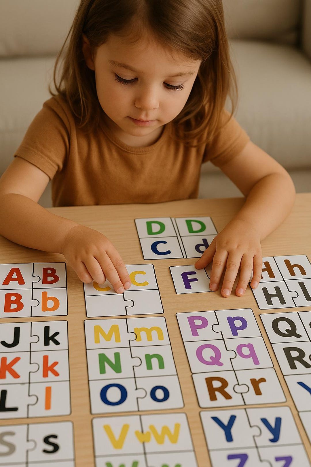 Alphabet Puzzle Match Set - Etsy