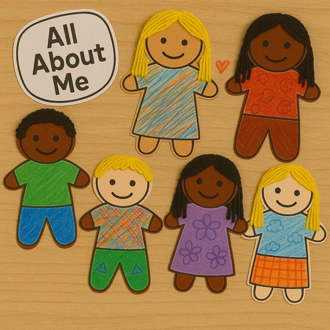 All About Me Craft Templates | Diverse Skin Tone Cutouts | Preschool ...