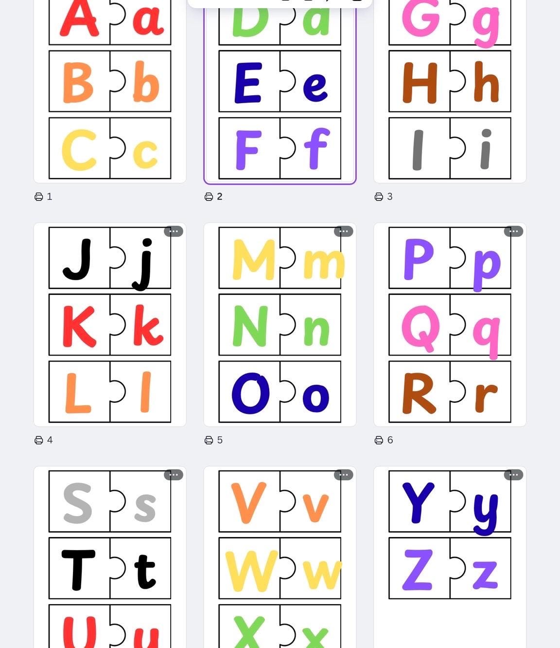 Alphabet Puzzle Match Set - Etsy