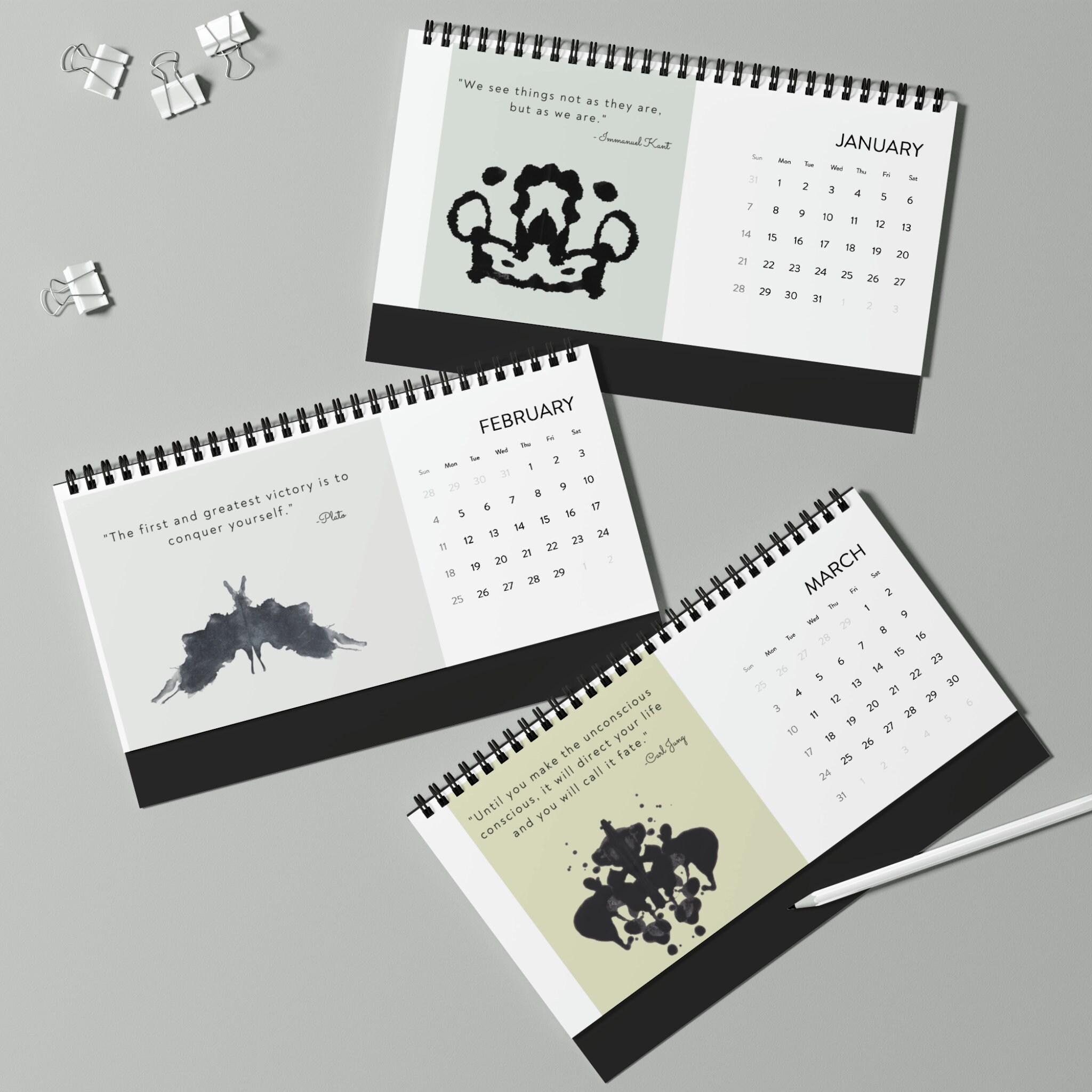 2024 Inspirational Calendar Motivational Desk Calendar With Quotes ...