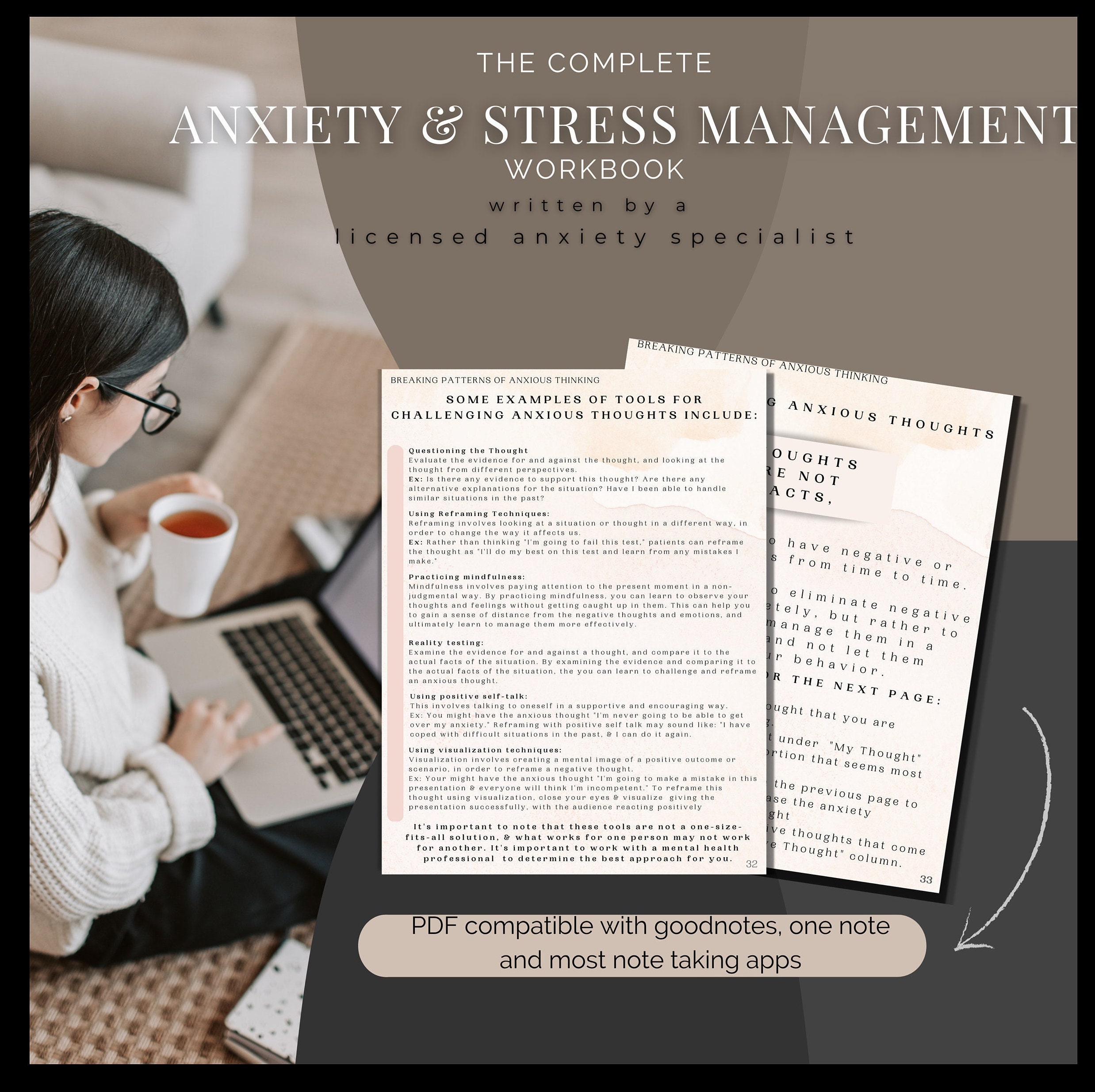 The Complete Anxiety & Stress Management Digital Workbook - Etsy