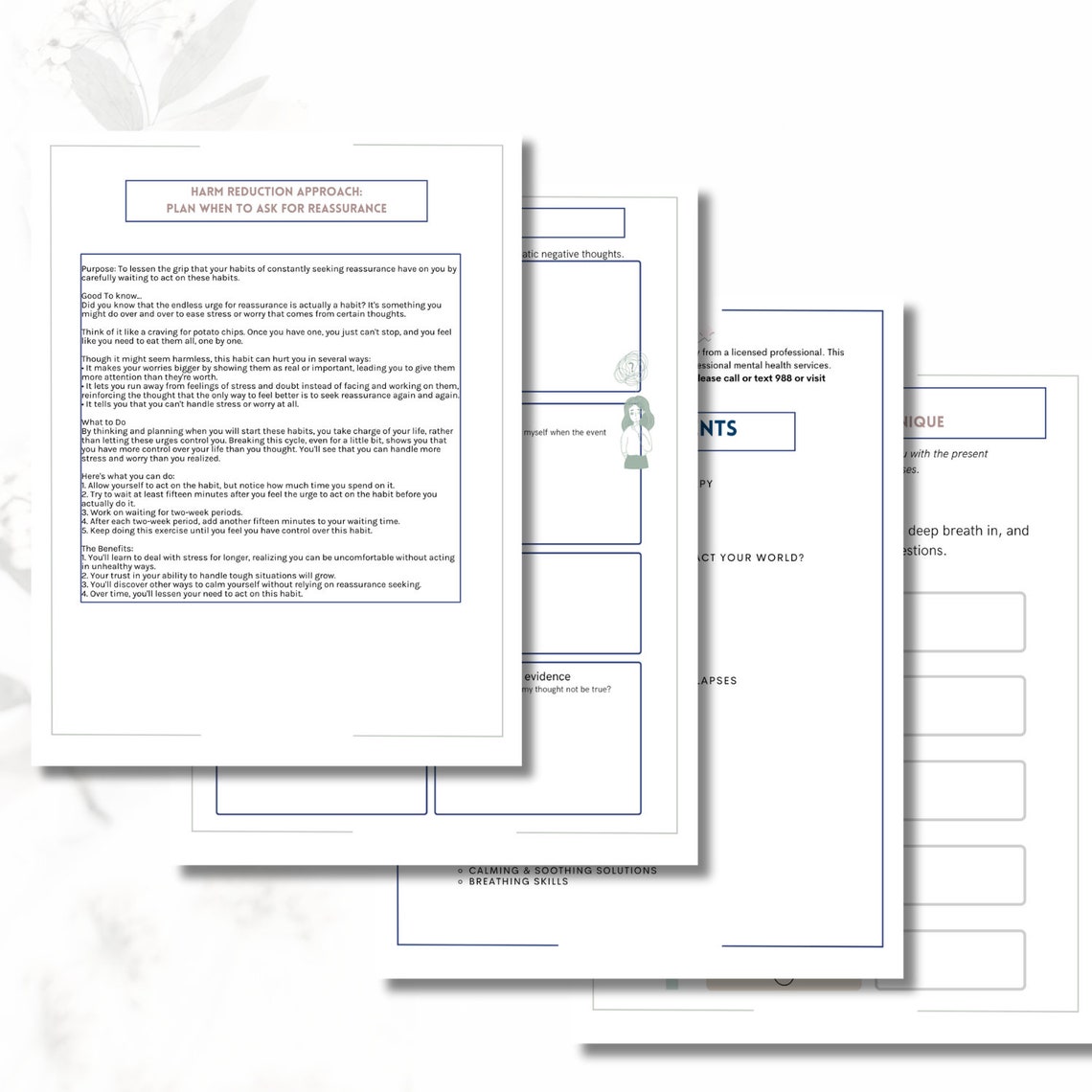 Free From OCD Digital OCD Management Therapy Skills Workbook Exposure ...