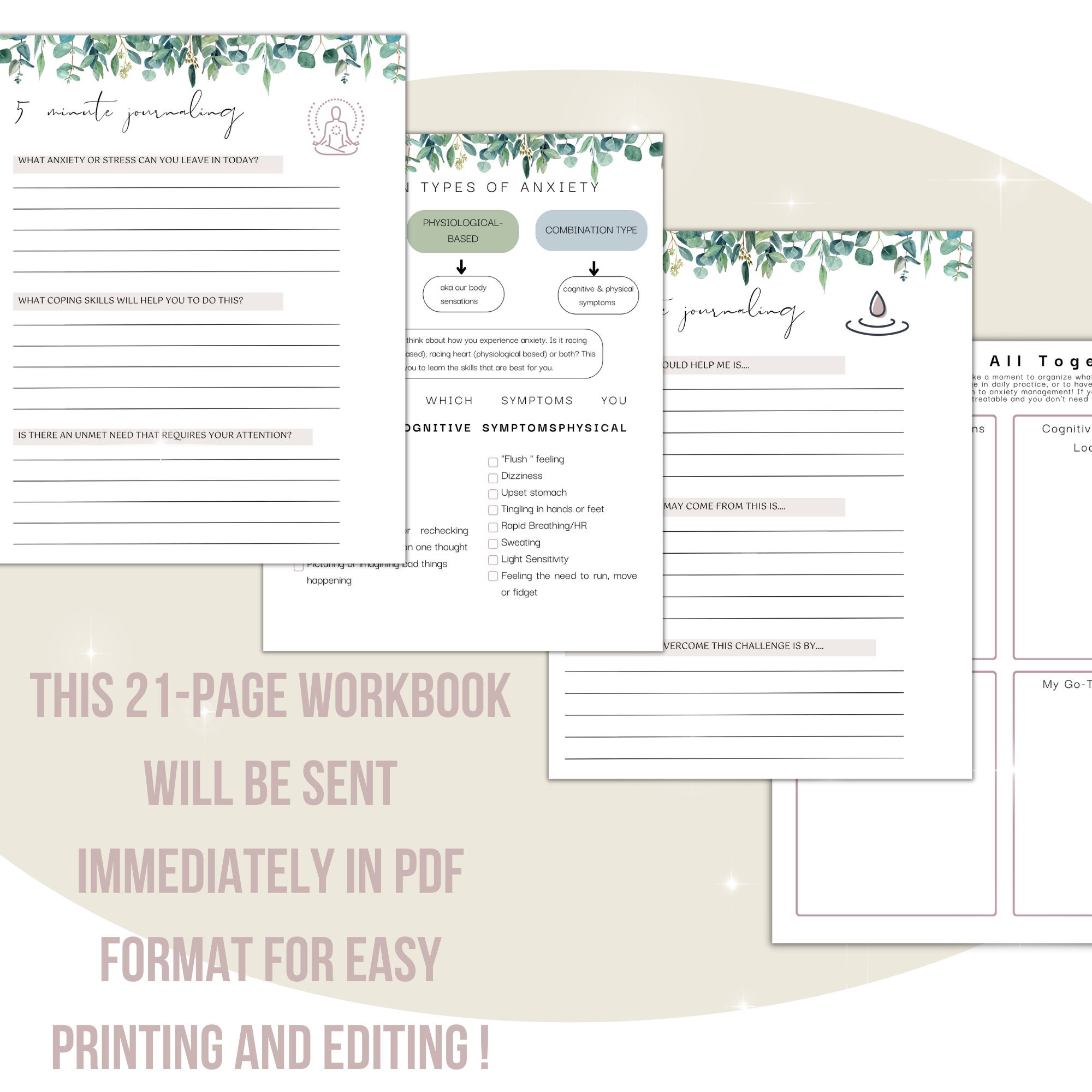 Anxiety Toolkit for Beginners Teen Anxiety Journal Overthinking Anxiety ...