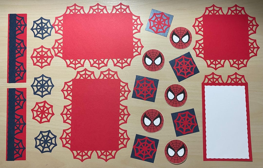 Spiderman Scrapbook 21-piece Embellishments, Spiderman Junk Journal ...