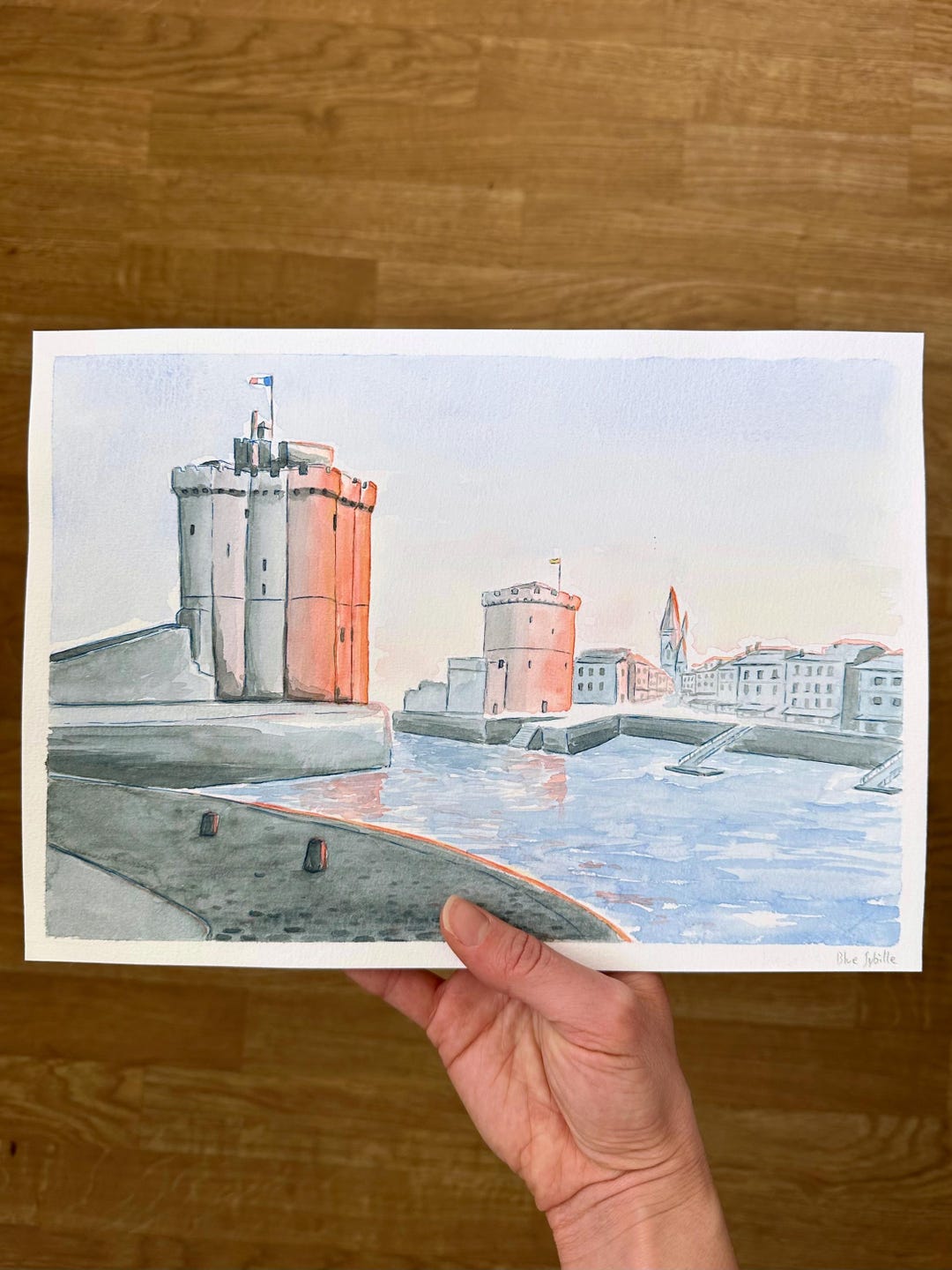La Rochelle City ORIGINAL Watercolor Painting France - Etsy
