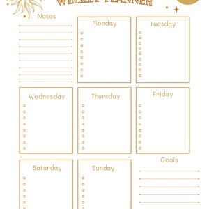Simple Weekly Planner Printable-digital Planner-editable Template-to Do ...