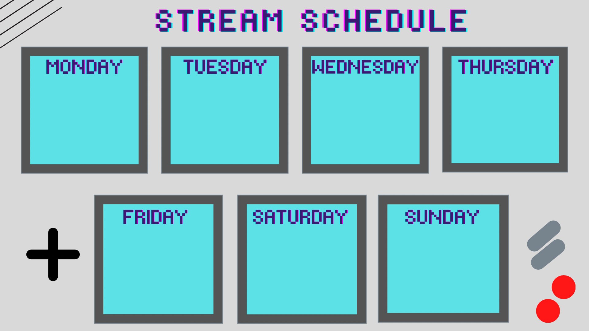 Gameboy Inspired Stream Schedule-twitch Schedule-digital Schedule ...