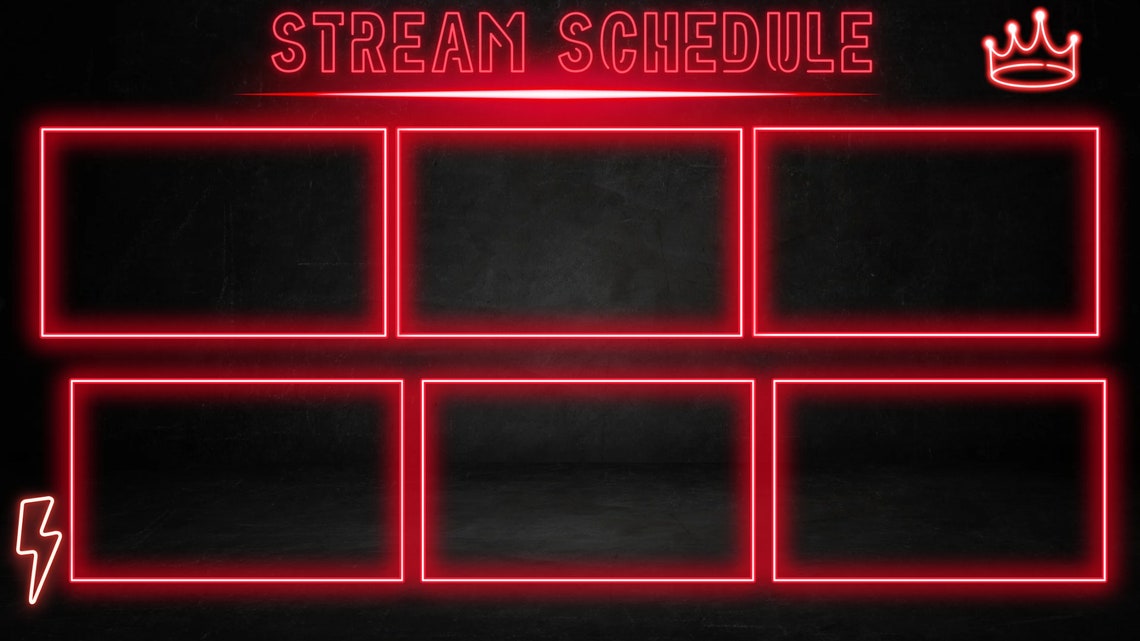 Red Neon Stream Schedule-twitch Schedule-youtube Schedule-digital ...