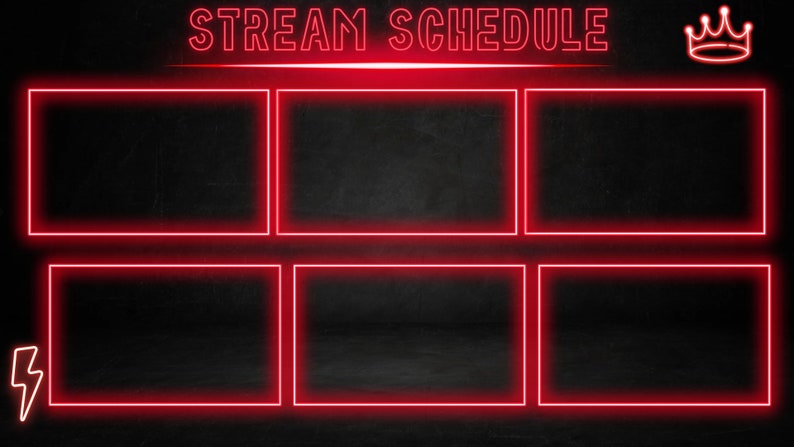 Red Neon Stream Schedule-twitch Schedule-youtube Schedule-digital ...
