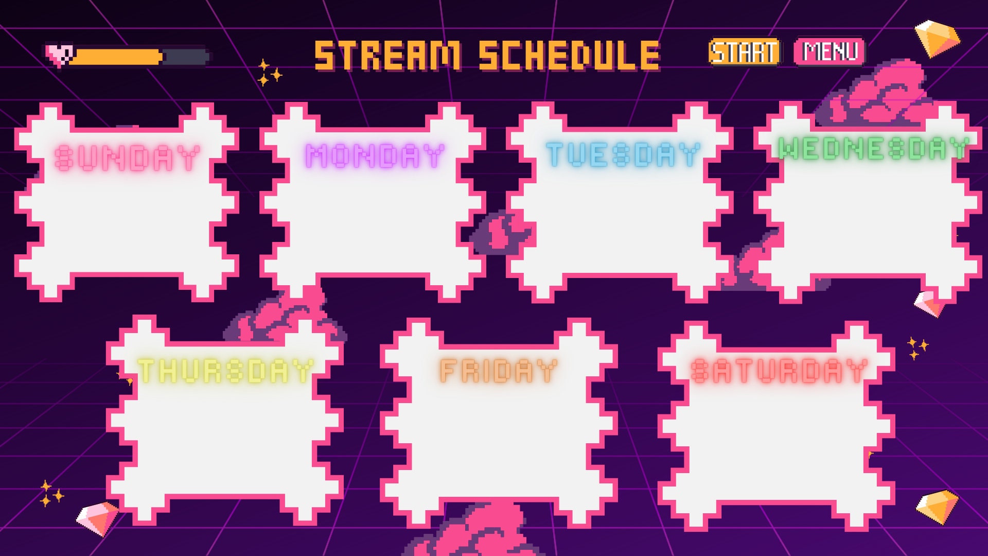 Pixel Stream Schedule-twitch Stream Schedule-youtube Schedule-3 ...