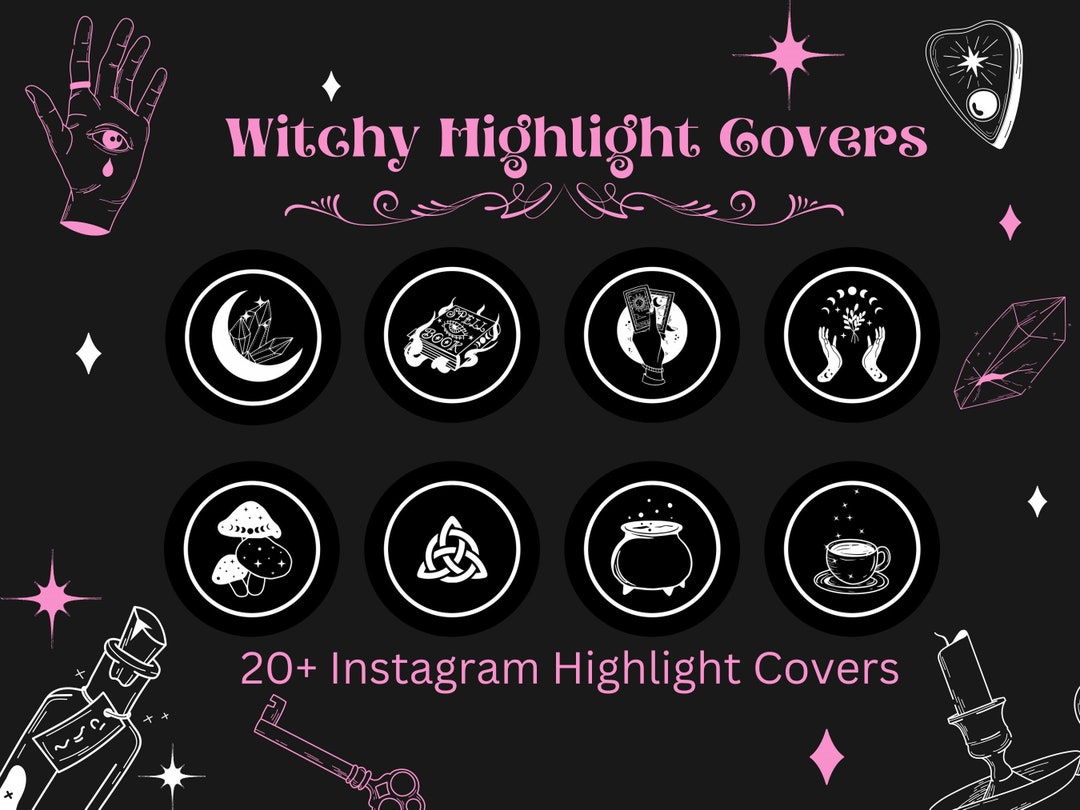 Witchy Instagram Highlight Covers, Dark Highlight Covers, Celestial ...