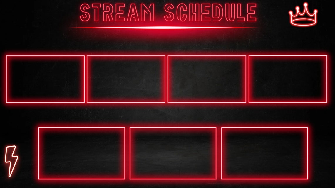 Red Neon Stream Schedule-twitch Schedule-youtube Schedule-digital ...