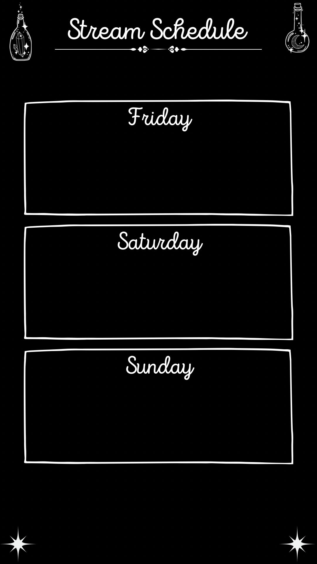 Twitch Stream Schedule-youtube Stream Schedule-discord-instagram Story ...