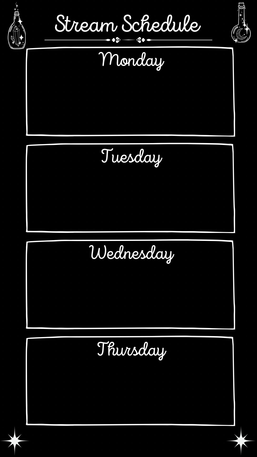 Twitch Stream Schedule-youtube Stream Schedule-discord-instagram Story ...