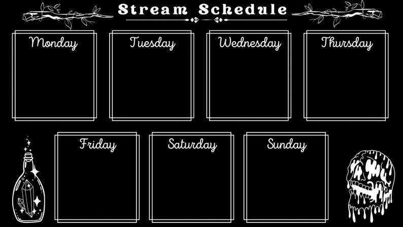 Twitch Stream Schedule-youtube Stream Schedule-discord-instagram Story ...