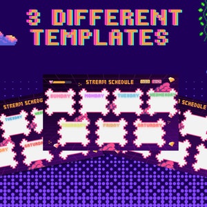 Pixel Stream Schedule-twitch Stream Schedule-youtube Schedule-3 ...