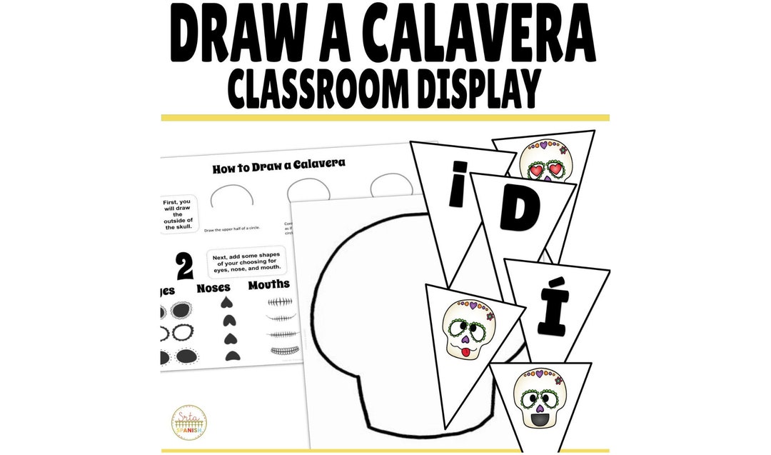 Día De Los Muertos Day of the Dead Coloring Art Project and Bulletin ...