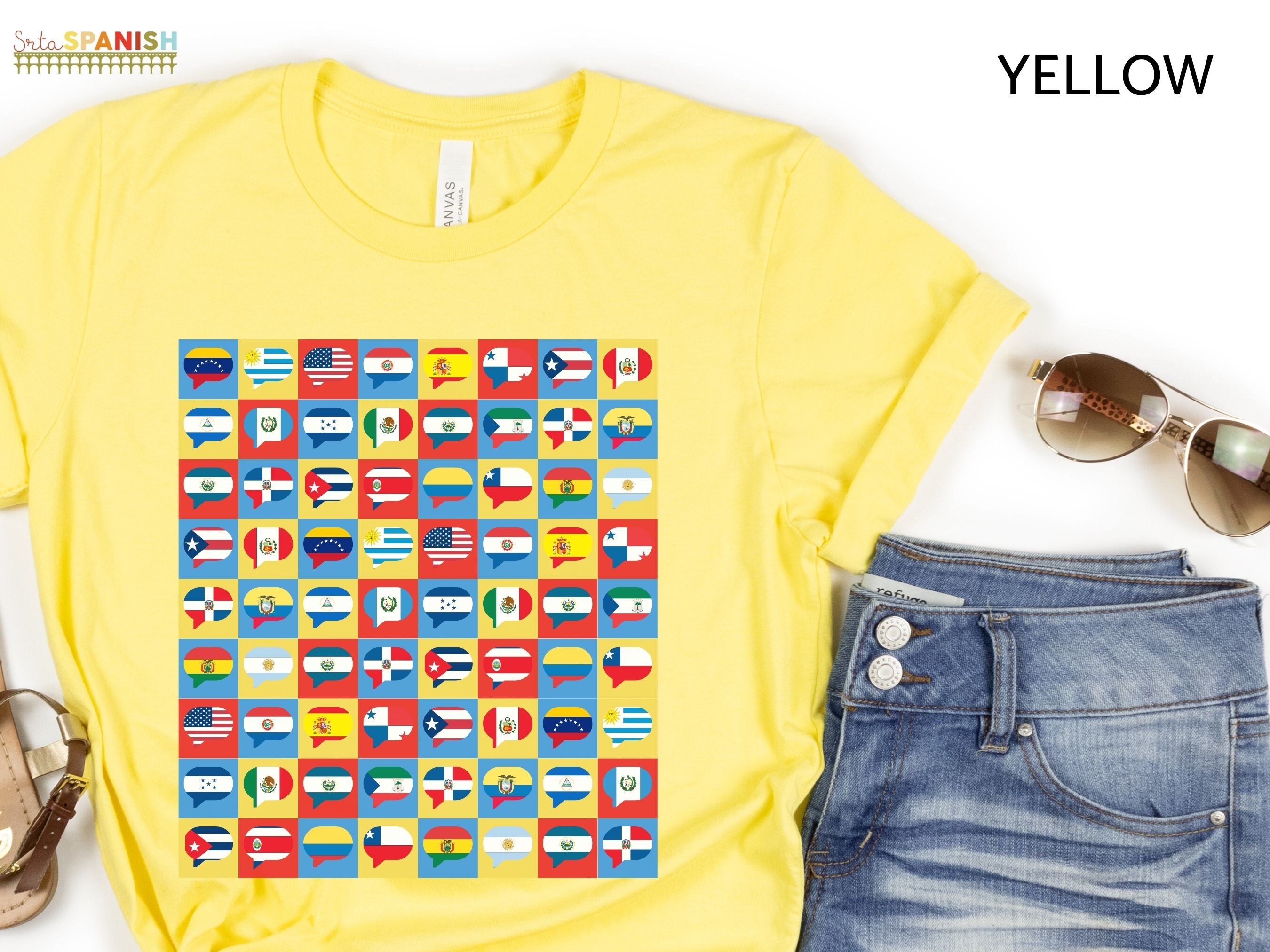 Spanish Speaking Countries Flags Spanish Teacher Bilingual Teacher Dual ...