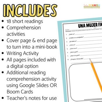 Women's History Month Introductions in Spanish Reading Comprehension ...