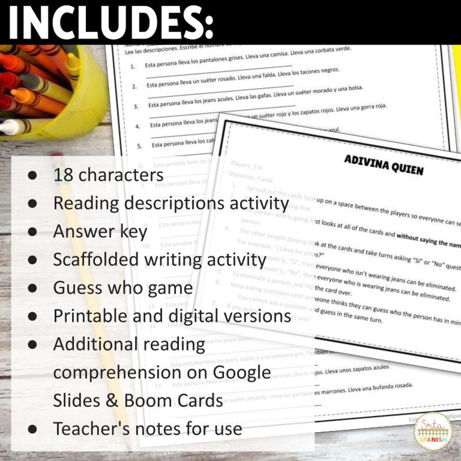 La Ropa Clothing in Spanish Reading and Speaking Activities With ...