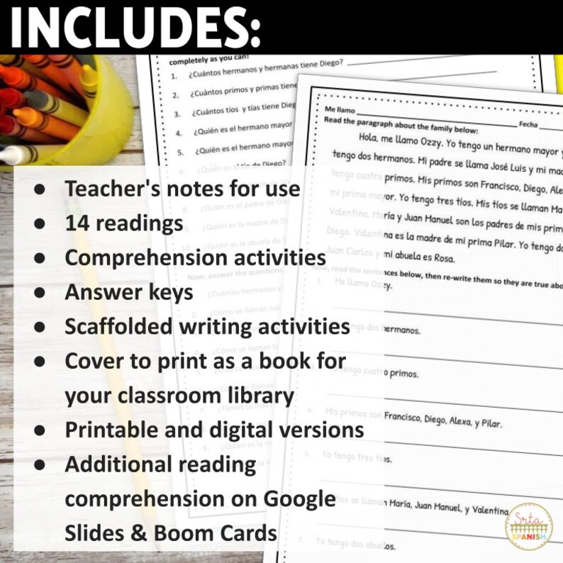 La Familia Family in Spanish Family Members in Spanish - Etsy