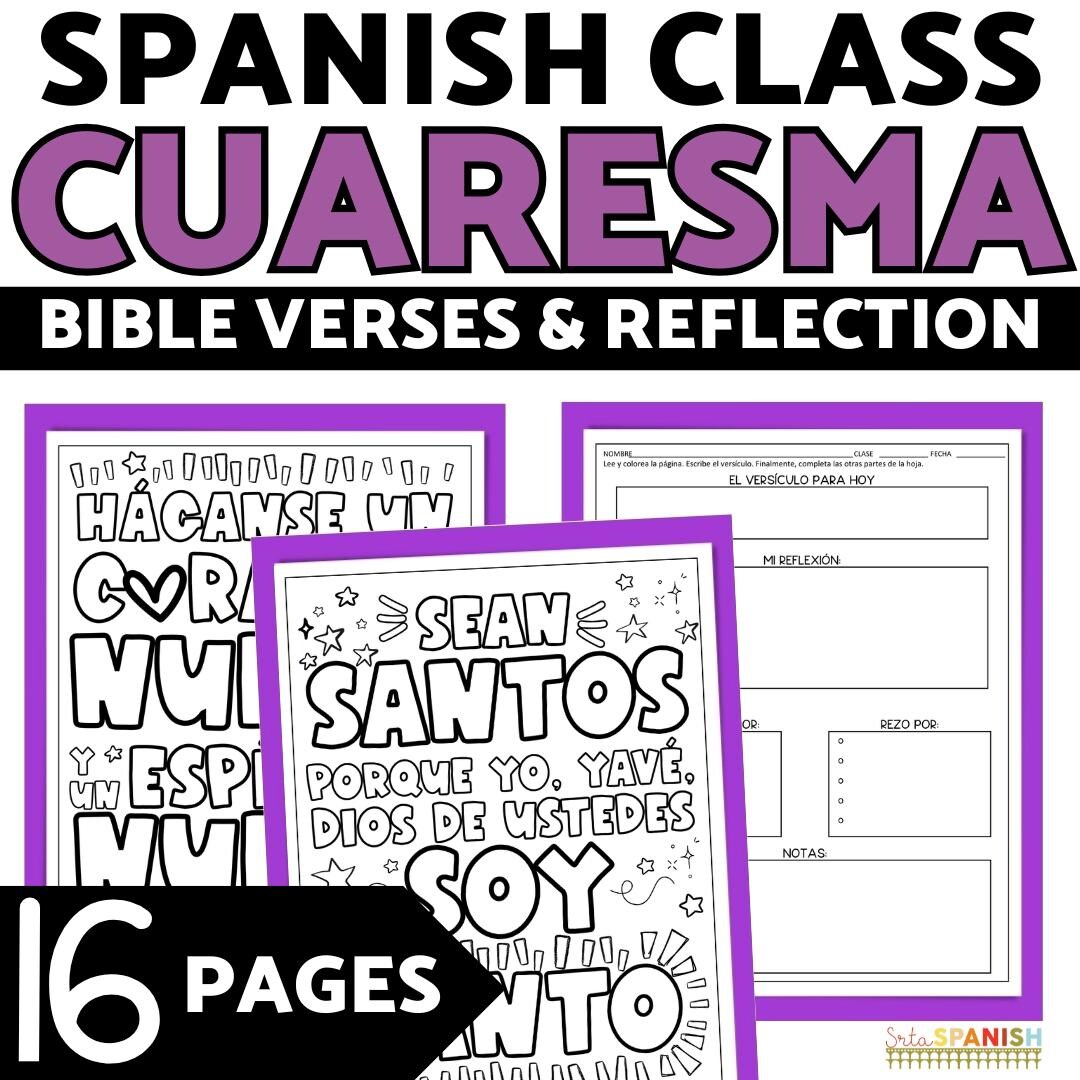 Spanish Lent Coloring Page Worksheets Bible Verse Coloring and ...