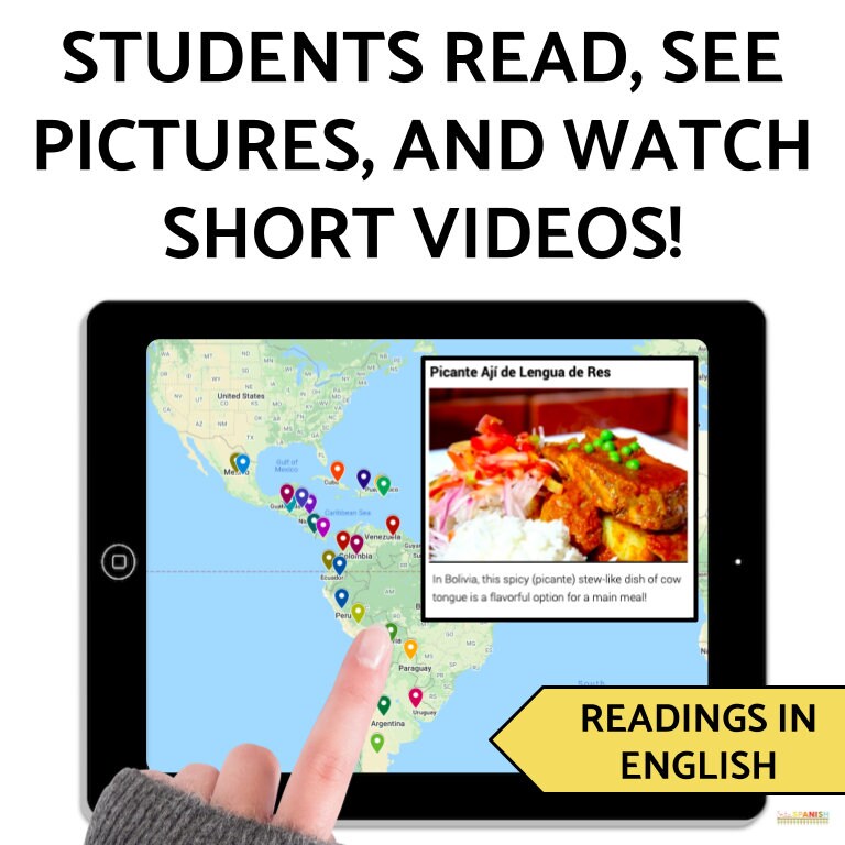 La Comida Food in Spanish-speaking Countries Virtual Field Trip in ...