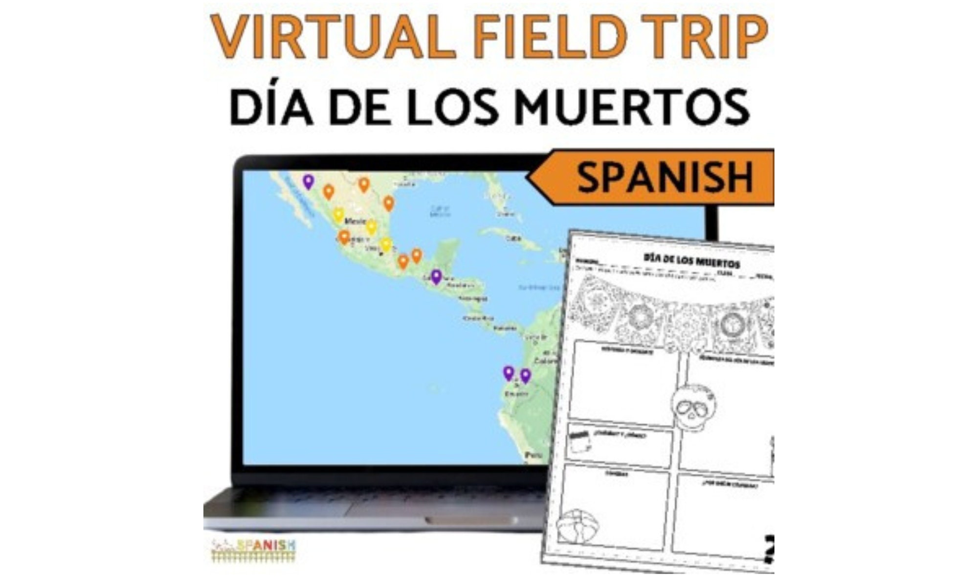 Día De Los Muertos Day of the Dead Take a Virtual Field Trip in Spanish ...