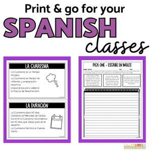 Spanish Lent Bulletin Board Readings and Worksheets Miércoles De Ceniza ...