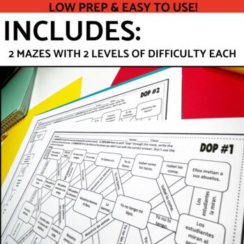 Spanish Direct Object Pronouns Maze Worksheet Practice Activity Spanish ...