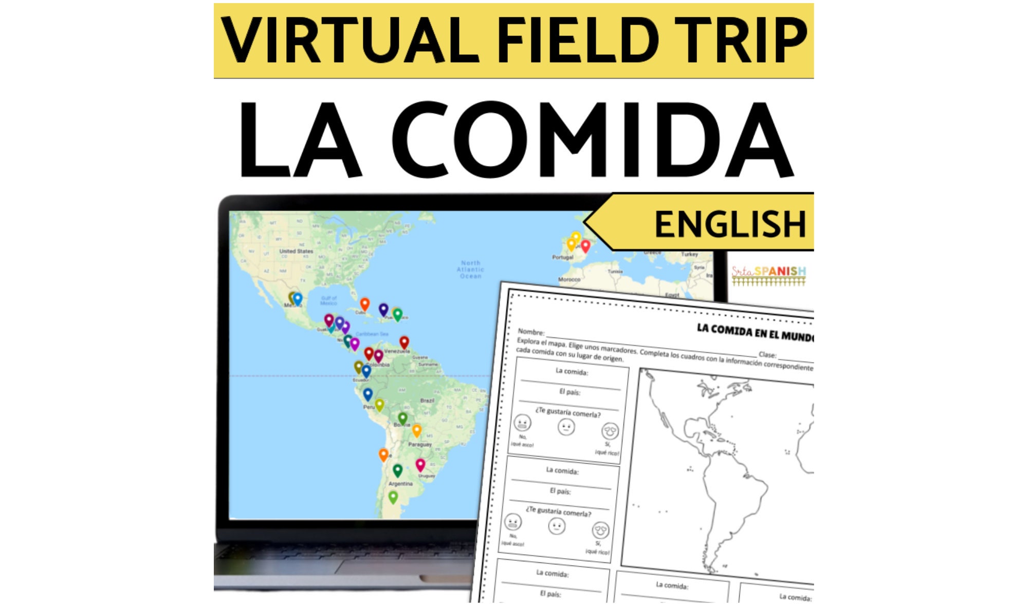 La Comida Food in Spanish-speaking Countries Virtual Field Trip in ...