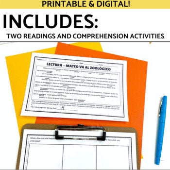 Spanish Cognates Reading Activities and Worksheets With Digital Version ...